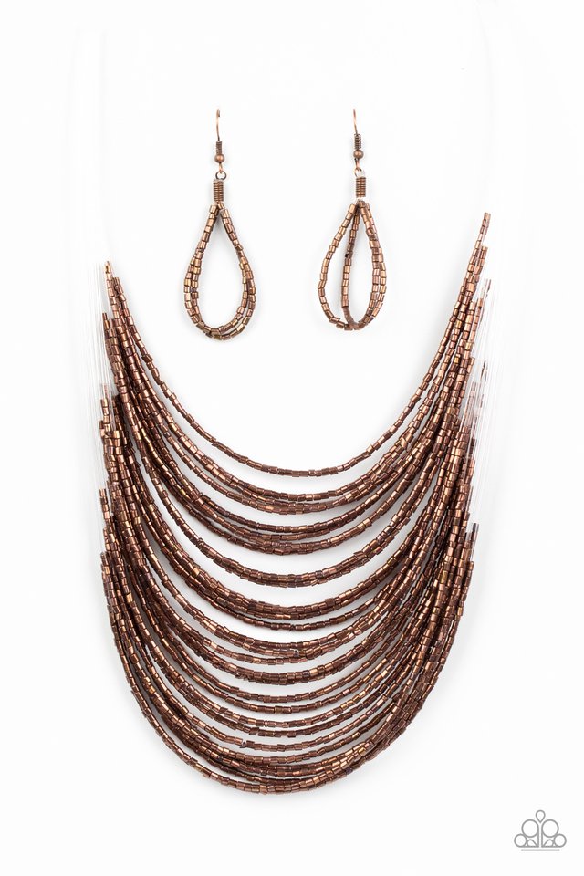 Paparazzi Catwalk Queen Copper Seed Bead Necklace – Discounted ...