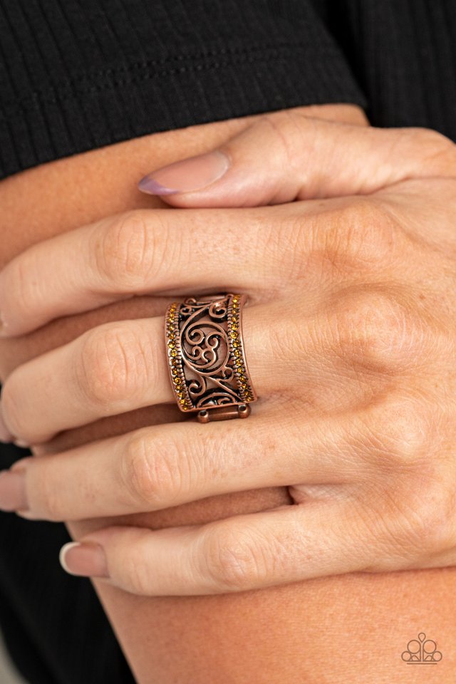 Paparazzi Regal Reflections Copper Ring – Discounted Paparazzi Jewelry ...